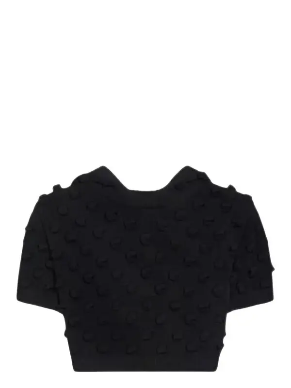 Sportmax Appliqué-detail Top - Black