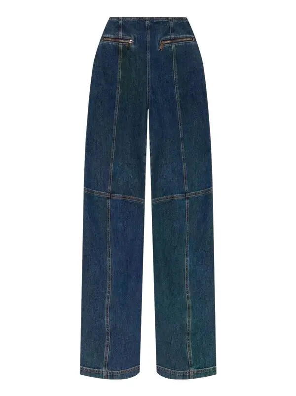 Etro Pegaso Motif Panelled Jeans - Blue