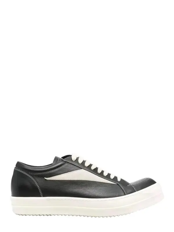 Rick Owens Leather Low-top Sneakers - Black