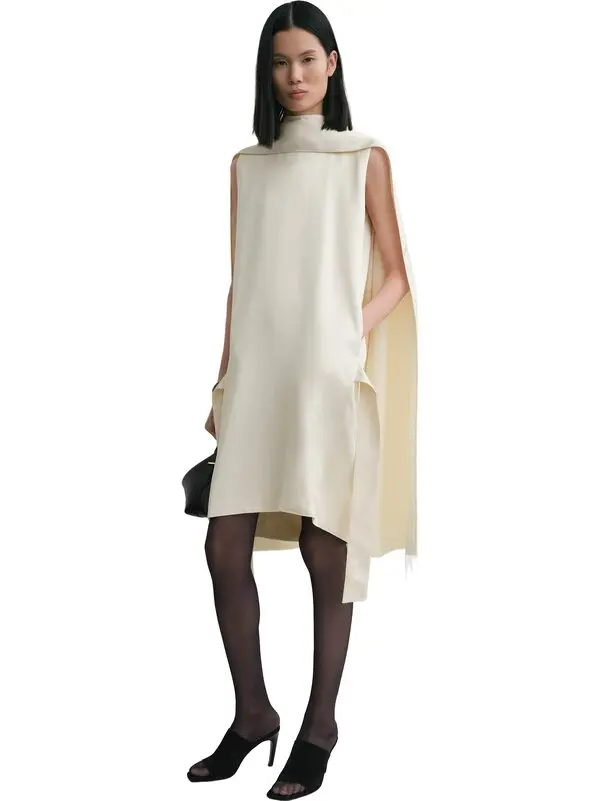 TOTEME Cocoon Scarf Dress - Ecru