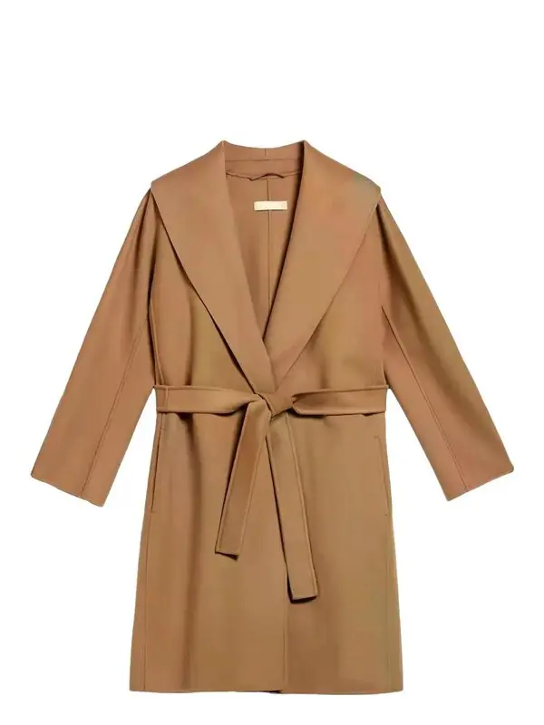 Max Mara Belted Wool Coat - Brown