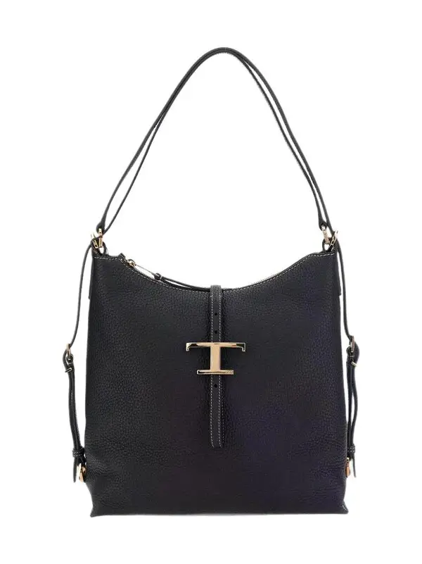 TOD'S Small T Timeless Shoulder Bag - Black