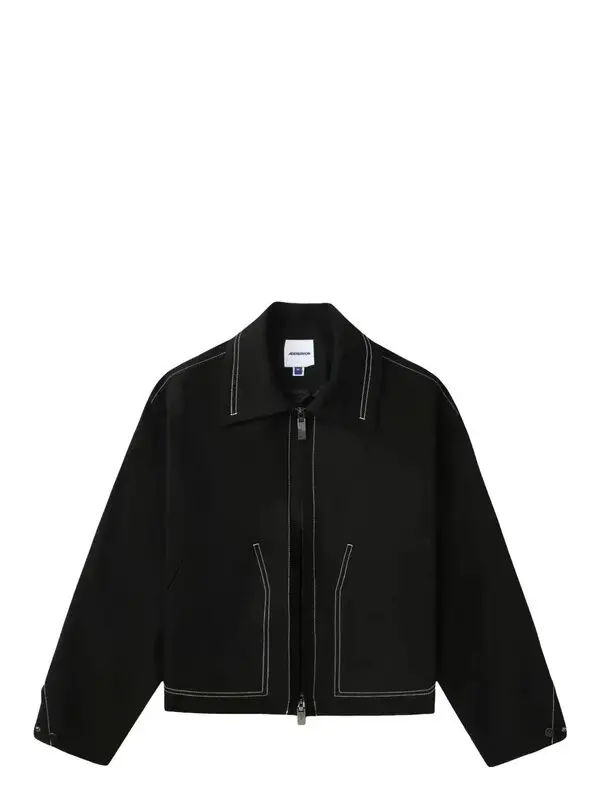 ADER ERROR Contrast-stitch Zip-up Jacket - Black