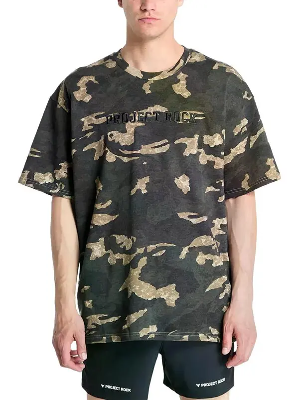 Under Armour Project Rock Camo-print T-shirt - Grey