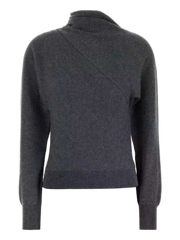 TOM FORD Asymmetric-neck Sweater - Grey