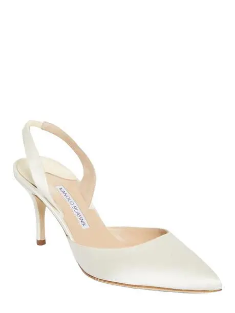 Manolo Blahnik Carolyne Slingback Pump - Light Cream