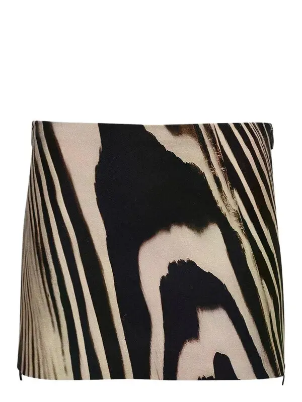 David Koma Zebra-print Mini Skirt - Neutrals