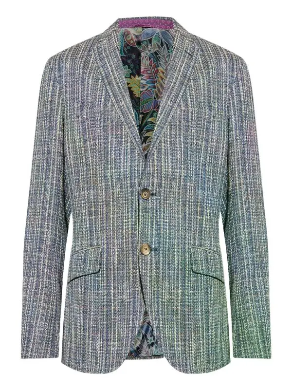 Etro Tweed Blazer - Blue