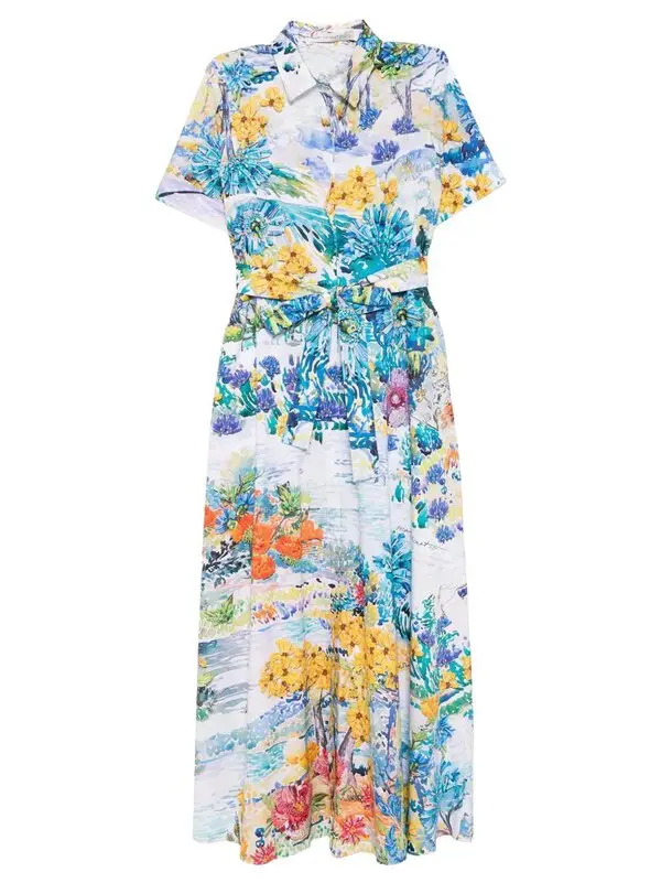 MARY KATRANTZOU Floral-printed Dress - White