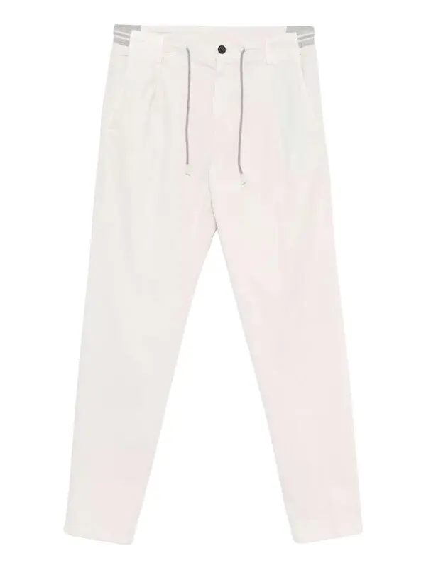 Eleventy Pleated Drawstring Trousers - Neutrals