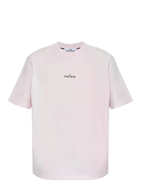 Stone Island Logo-print Cotton T-shirt - Pink