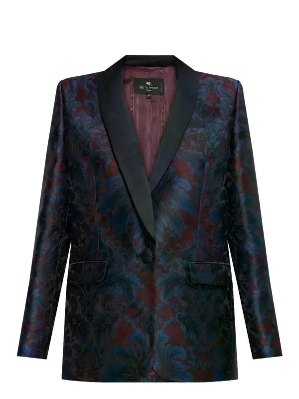 Etro Paisley-pattern Shawl-lapel Blazer - Blue