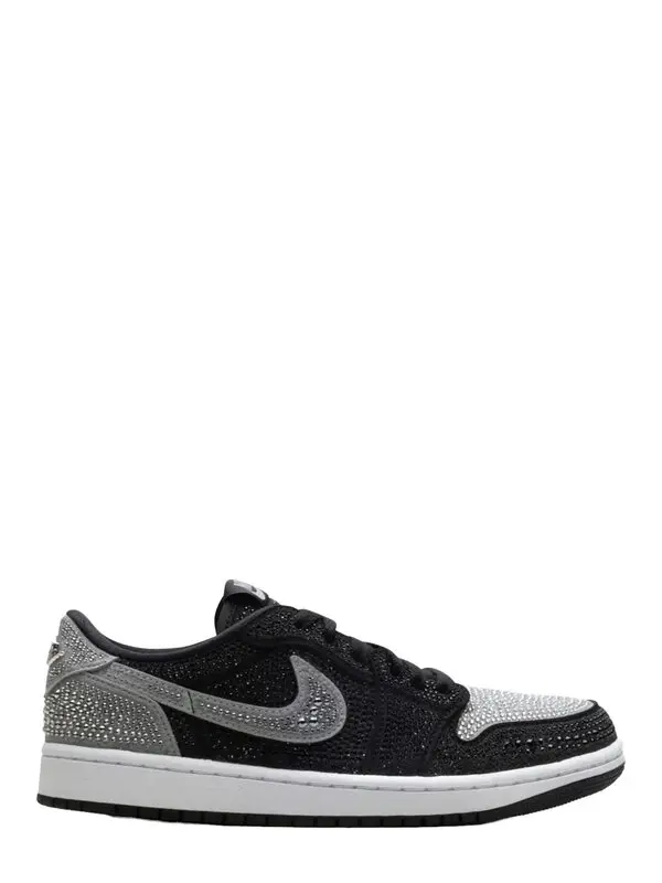 JORDAN Air 1 Retro Low Og Swarovski Stealth Sneakers - Grey