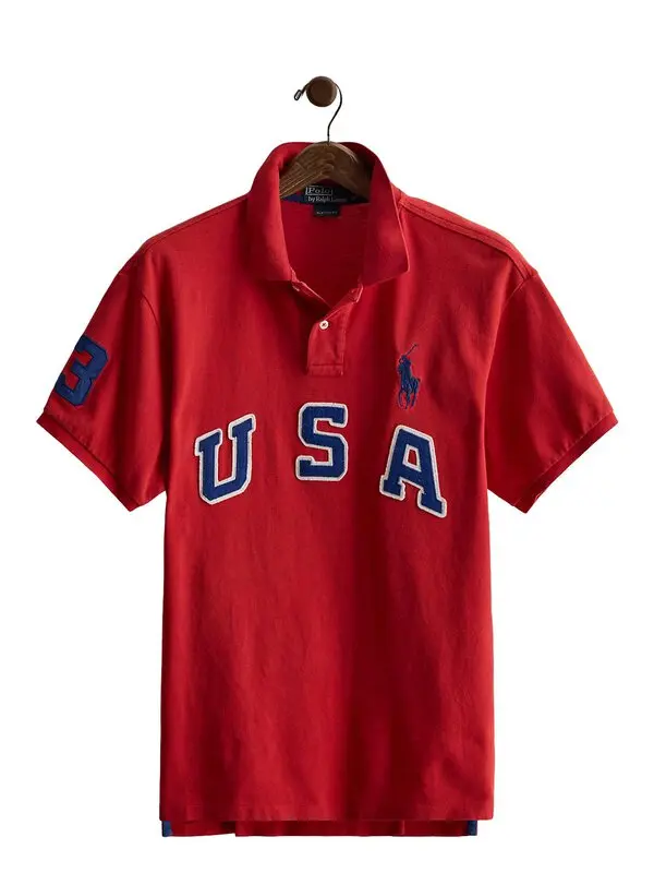Ralph Lauren C. 2010 Usa Polo Shirt Size - Red