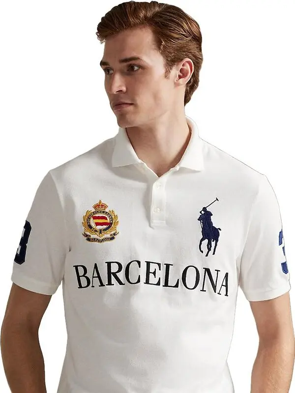 Ralph Lauren Classic Fit Barcelona Mesh Polo Shirt - White