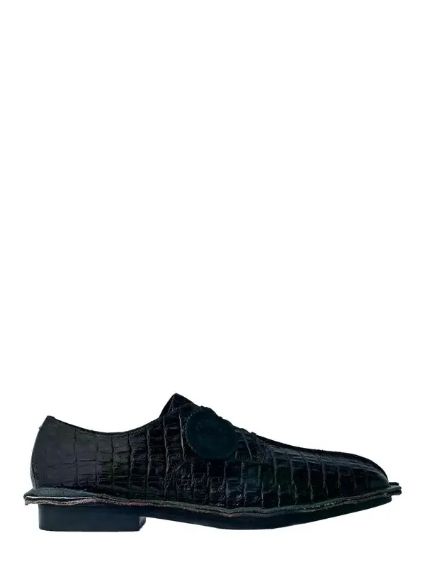 Martine Rose X Clarks Croc-embossed Derby Shoes - Black