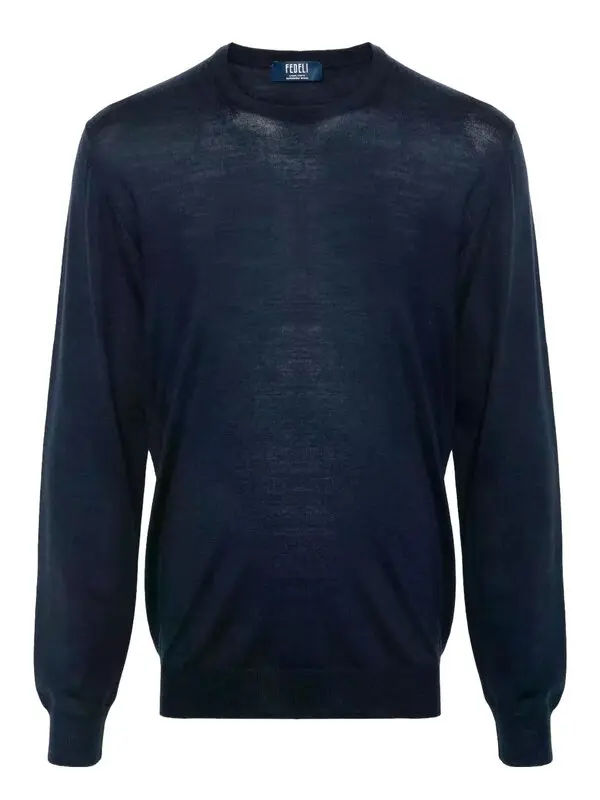 Fedeli Crew Neck Jumper - Blue