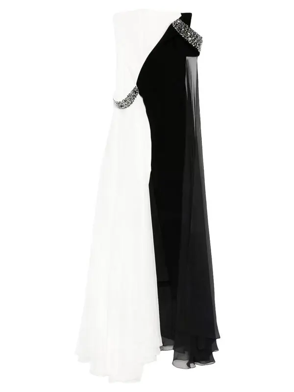 JEAN-LOUIS SABAJI Embellished Maxi Dress - Black