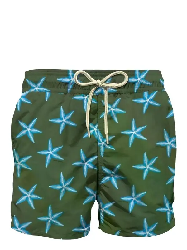 MC2 SAINT BARTH Starfish-print Swim Shorts - Green