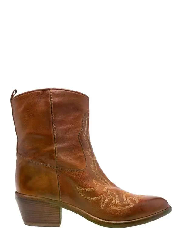 Sartore Leather Cowboy Boots - Brown
