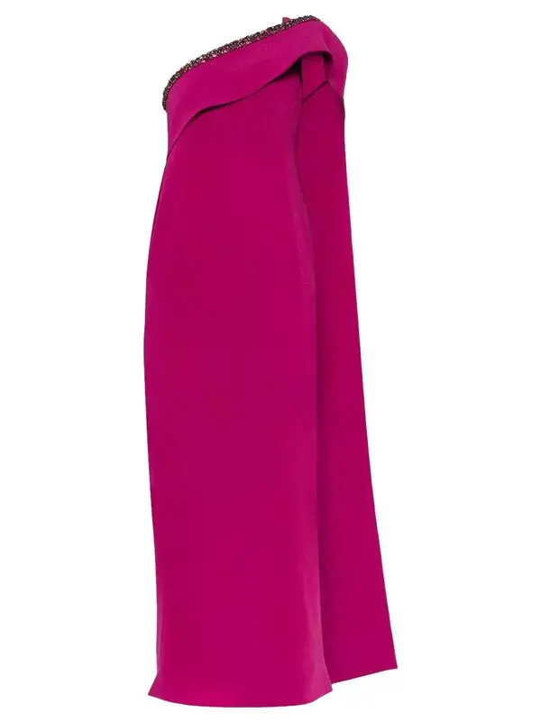 Roland Mouret Crystal-embellished Asymmetric Dress - Pink
