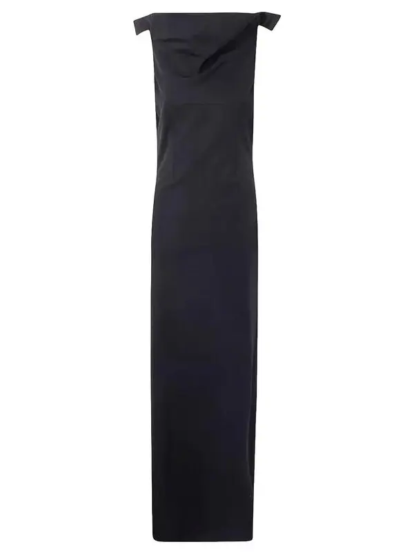 Jean Paul Gaultier Cowl-neck Belted Dress - Black