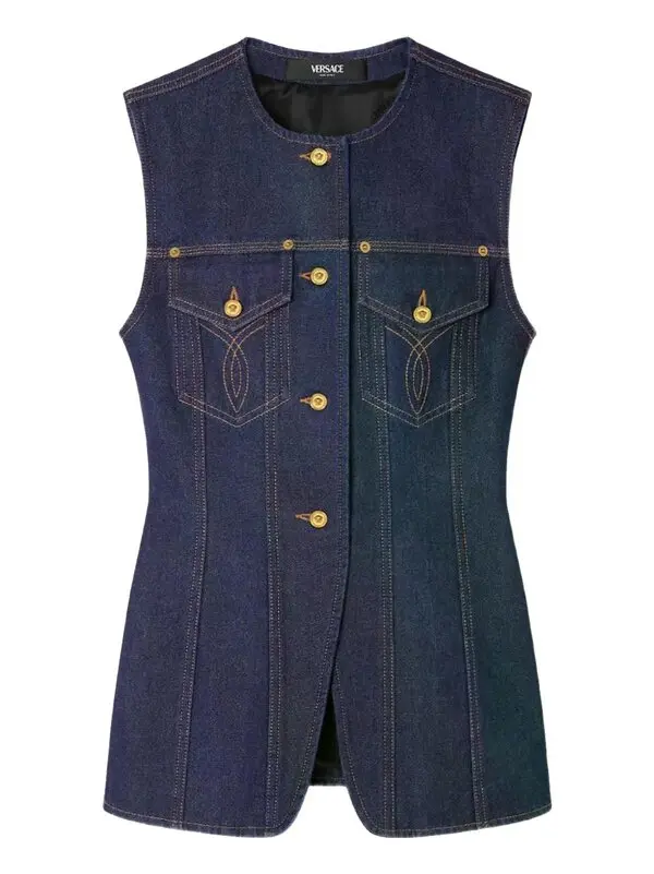 Versace Denim Vest - Blue