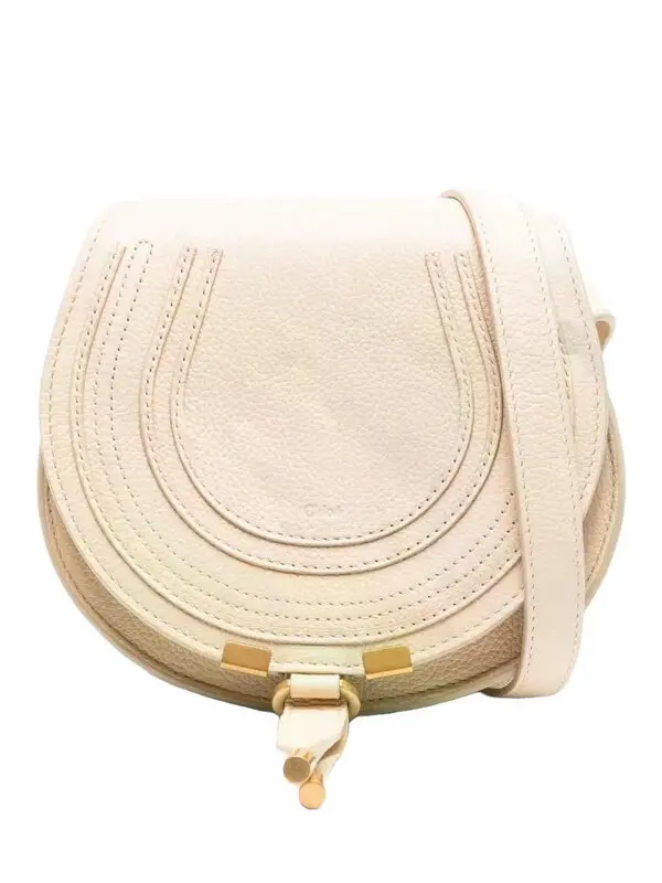 Chloé Marcie Horseshoe-detail Shoulder Bag - Neutrals
