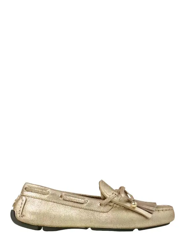 JIMMY CHOO Manon Loafers With Fringe Detail - Gold
