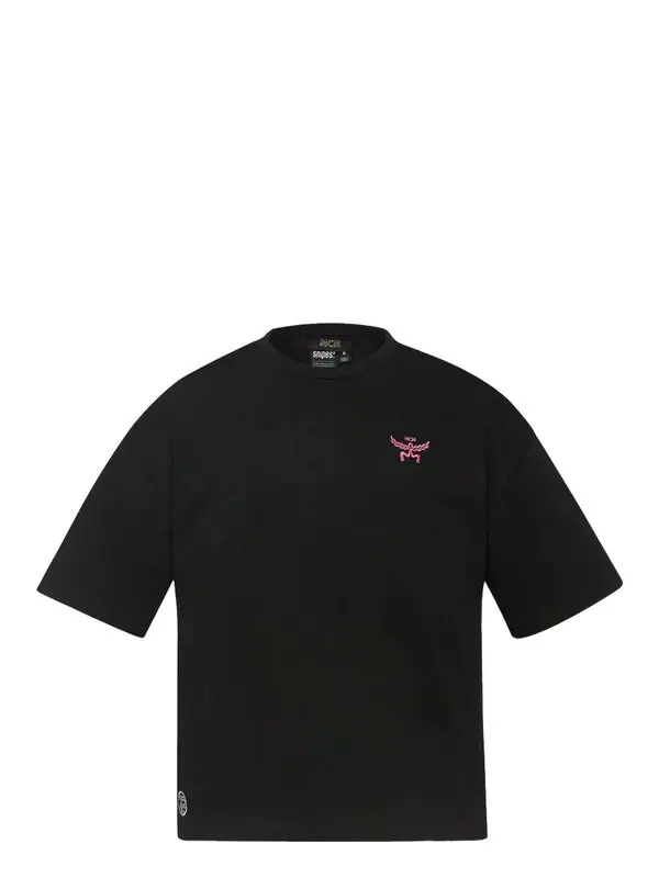 Mcm X Snipes Rhinestone Logo-print T-shirt - Black