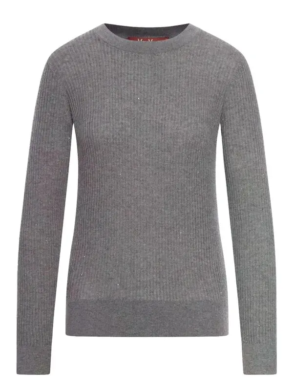 Max Mara Marabu Ribbed Sweater - Grey