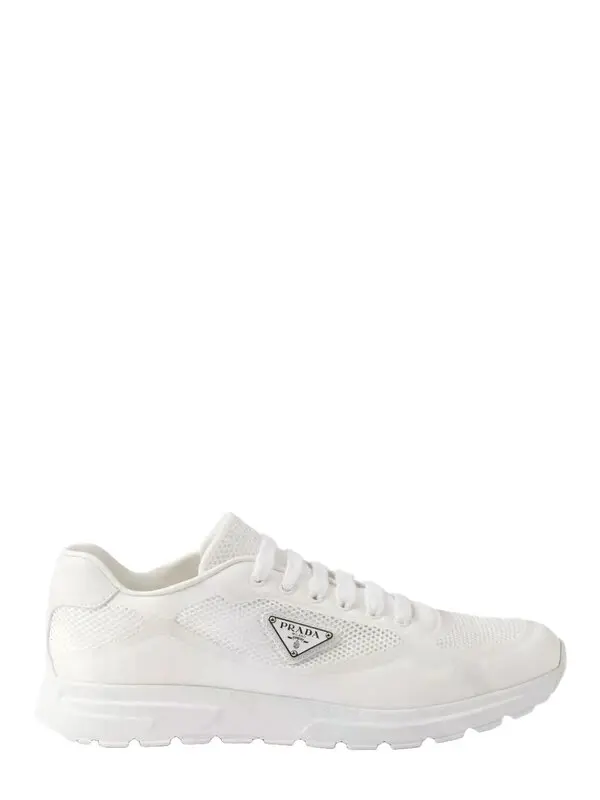 Prada Prax 01 Mesh Panelled Sneakers - White