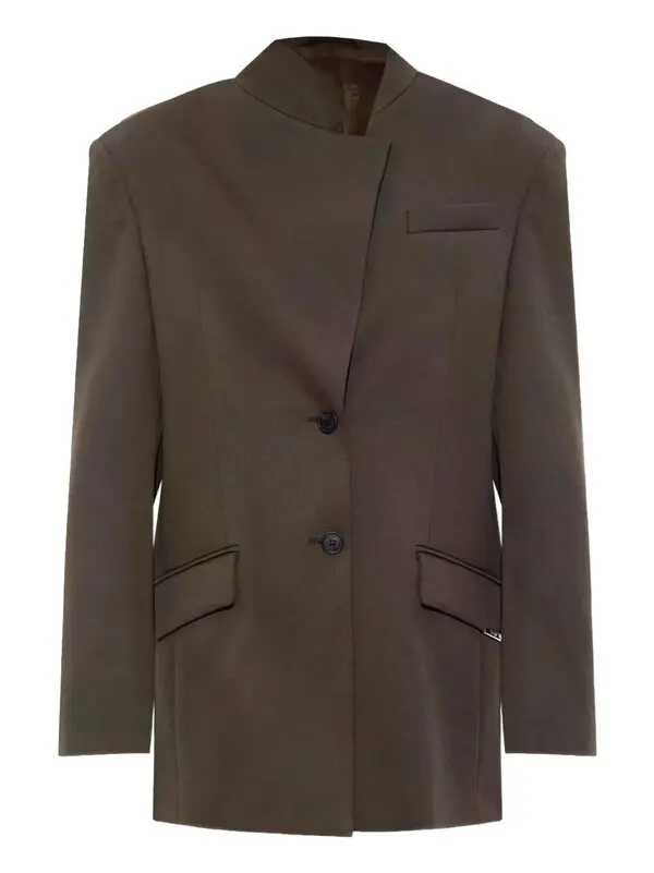 Attico Single-breasted Blazer - Brown