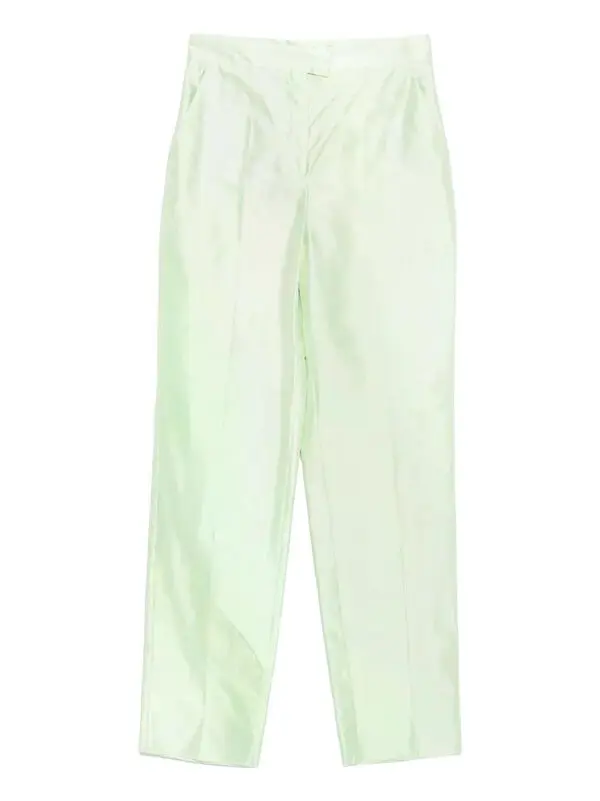 Max Mara Silk High-waisted Trousers - Green