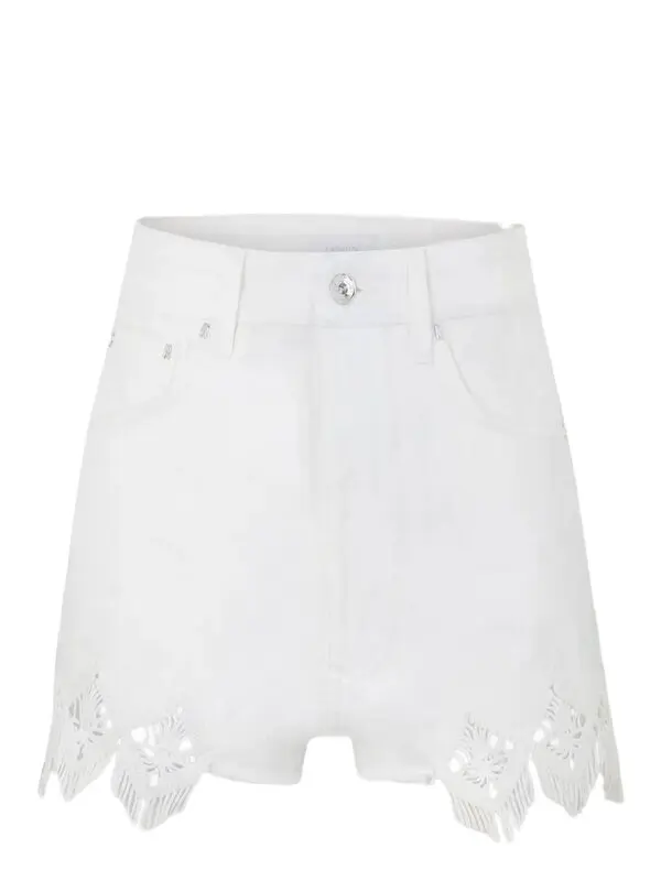 Rabanne Embroidered Scalloped-hem Shorts - White
