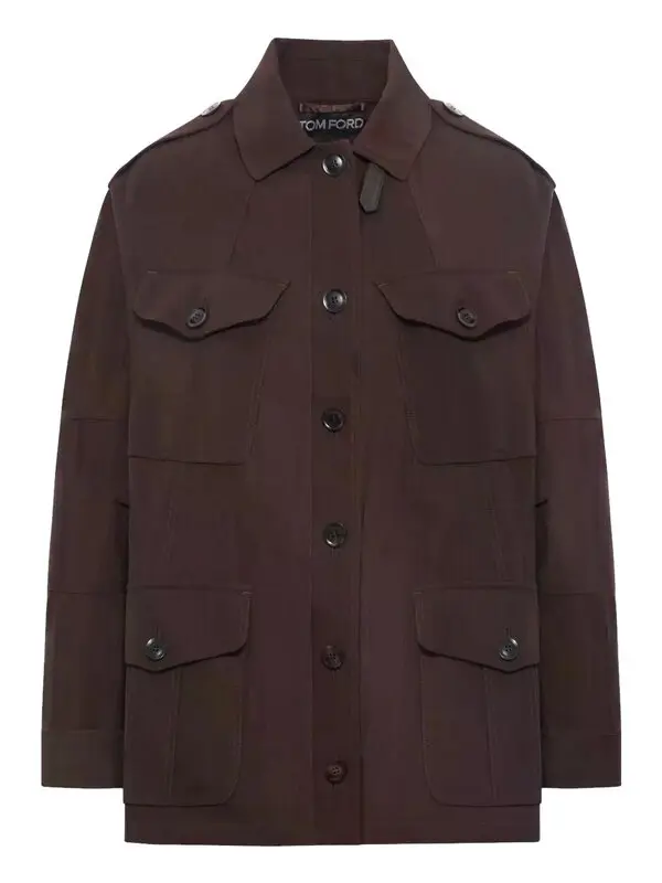 TOM FORD Button-fastening Flap-pocket Jacket - Brown