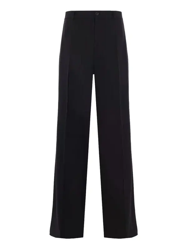 Balenciaga Pressed-crease Twill Trousers - Black