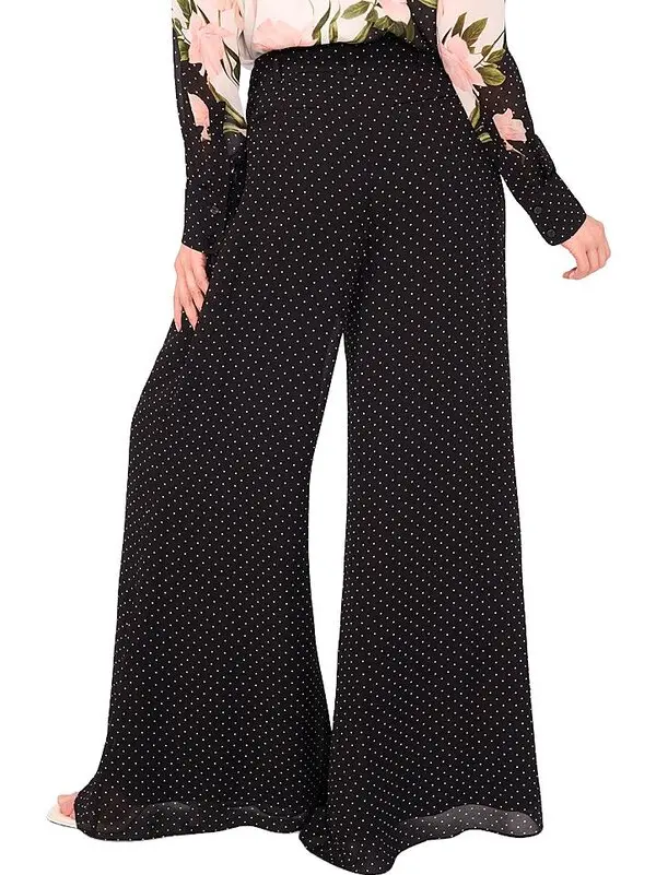 Ted Baker London Wide Leg Tuck Pants - Rich Black