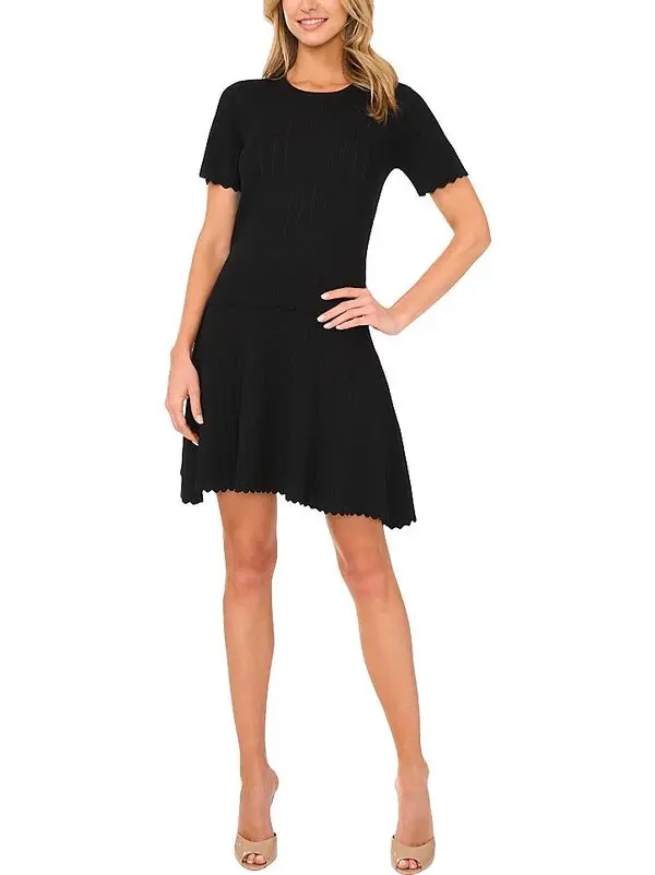 Ted Baker London Short Sleeve Crewneck Top - Rich Black
