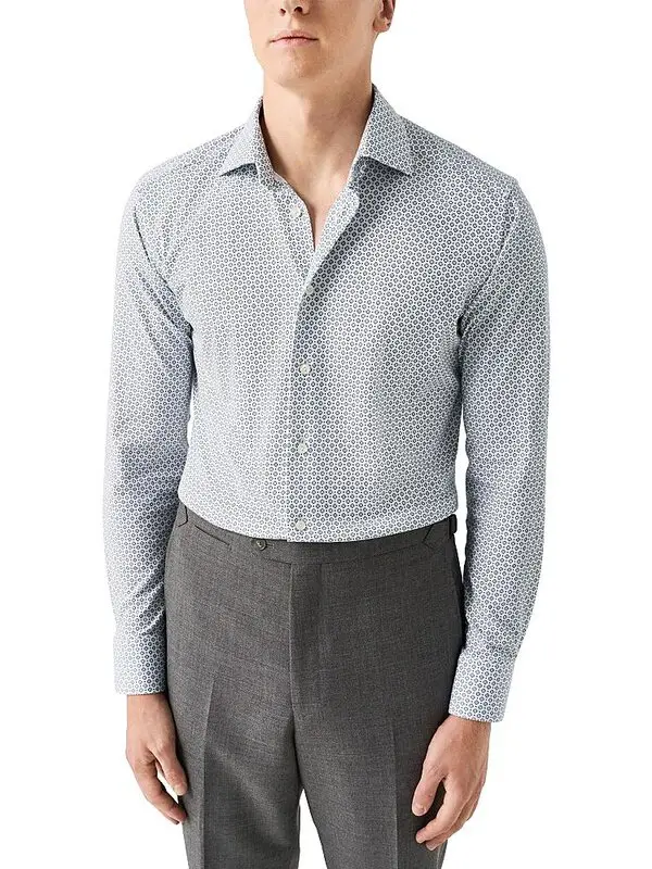 Eton Slim Fit Button-front 4flex Shirt - Blue