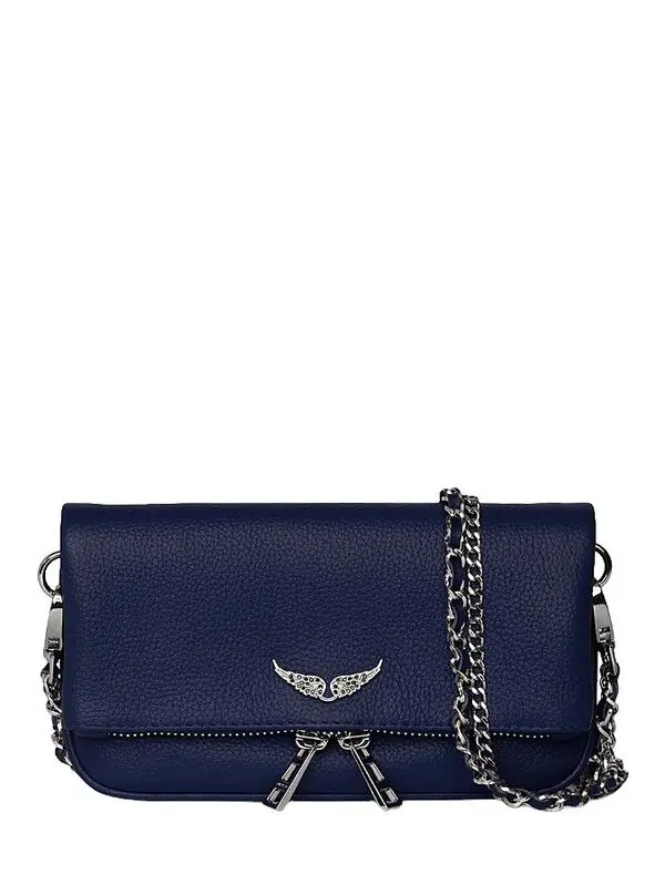 Zadig&Voltaire Rock Nano Grained Leather Crossbody Bag - Electric