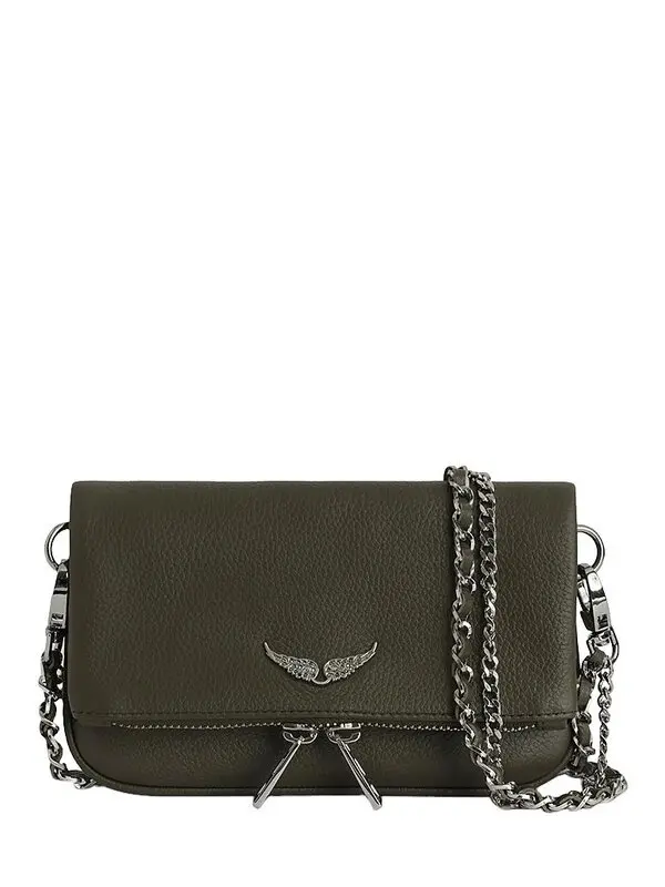 Zadig&Voltaire Rock Nano Grained Leather Crossbody Bag - Record