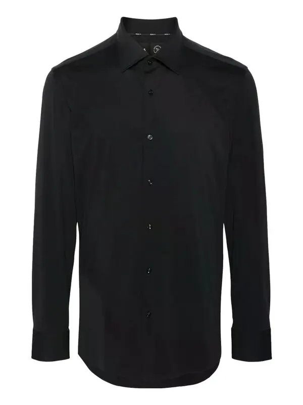 BOSS Textured-finish Shirt - Black