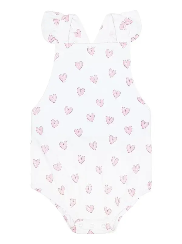 NELLAPIMA Heart Print Ruffle Bubblebaby - Pink