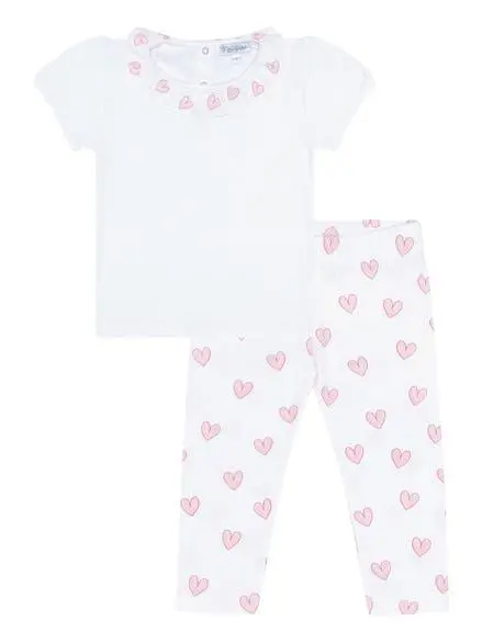 NELLAPIMA Heart Print Tee And Leggings Set - Pink