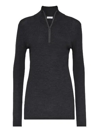 Brunello Cucinelli Lightweight Virgin Wool And Cashmere Sweater - Anthracite