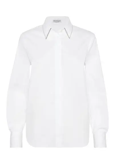 Brunello Cucinelli Shirt With Monili - White