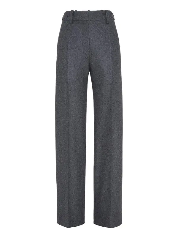 Brunello Cucinelli Straight Loose Trousers - Lead