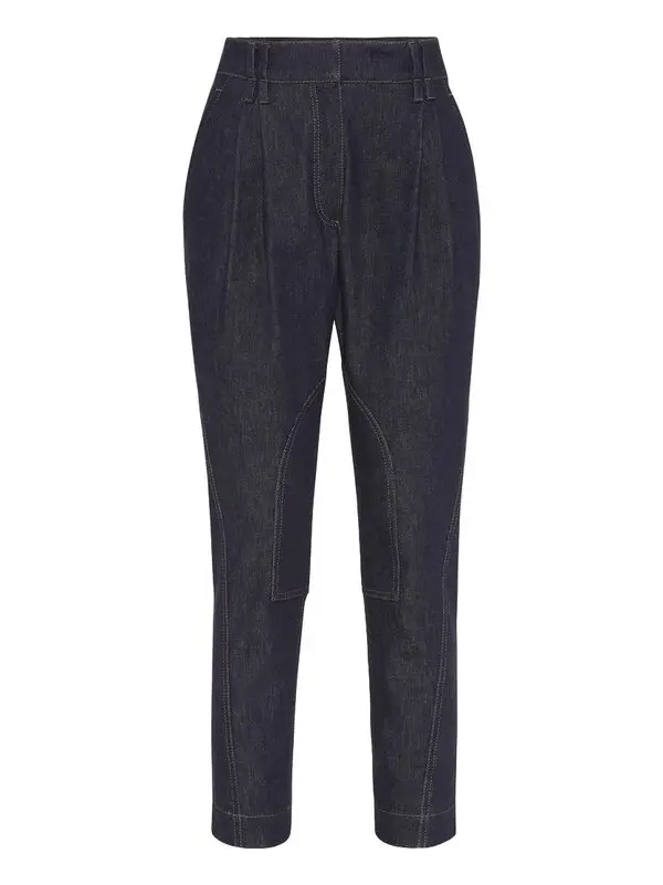 Brunello Cucinelli Equestrian Denim Trousers - Dark Denim