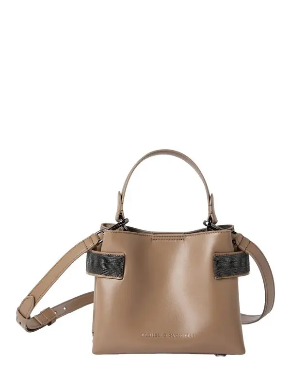 Brunello Cucinelli Small Top-handle Essence Bag - Hazelnut